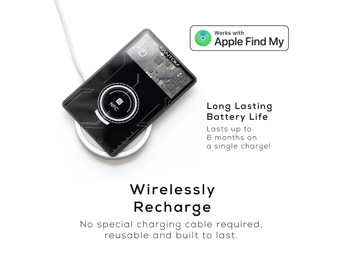 Rechargeable Tracker Card – Fantom Wallet | Quick Access Minimalist ...